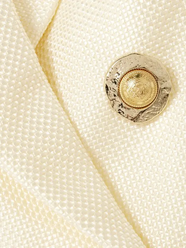 Balmain Button-embellished Jacquard Vest - Neutrals