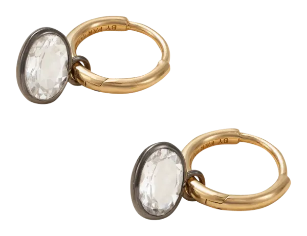 BY PARIAH Orbit 14-karat Recycled And Topaz Hoop Earrings - Gold