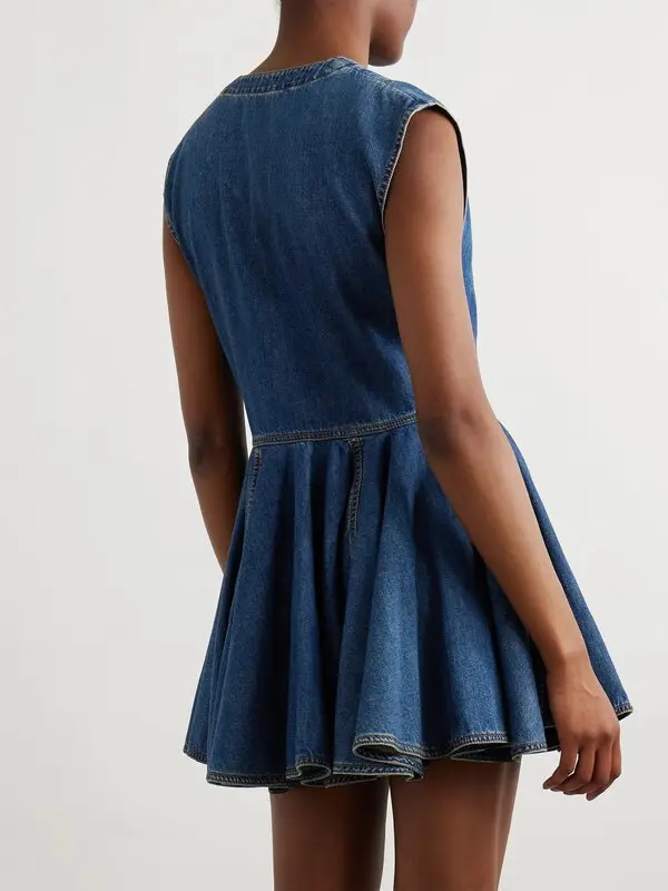 Alaïa Asymmetric Wrap-effect Mini Dress