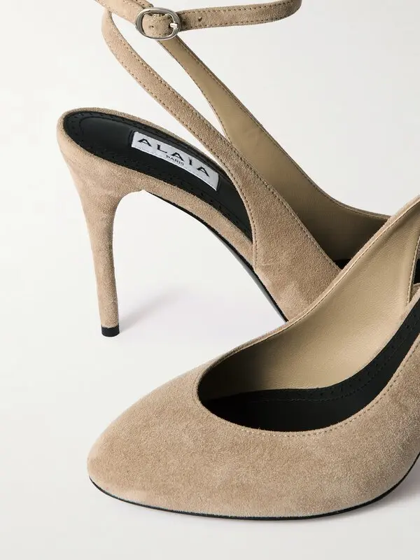 Alaïa Suede Pumps - Neutrals