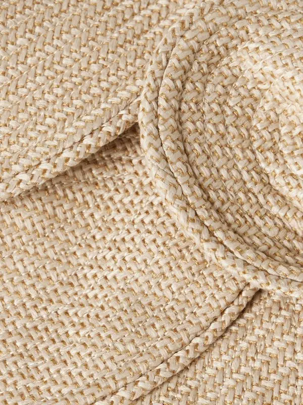 ANDRES OTALORA Florencia Appliquéd Strapless Cropped Woven Top