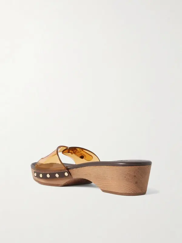 ANCIENT GREEK SANDALS Omonia Studded Clogs - Brown