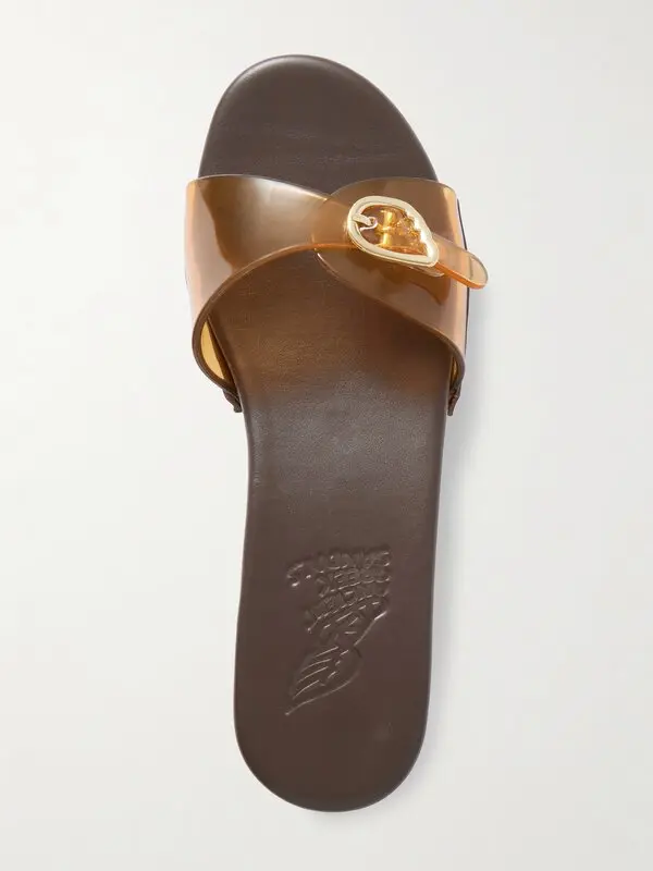 ANCIENT GREEK SANDALS Omonia Studded Clogs - Brown