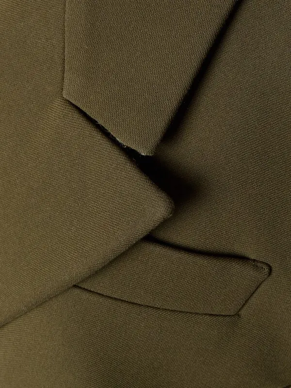 Alaïa Double-breasted Cotton-twill Blazer - Green