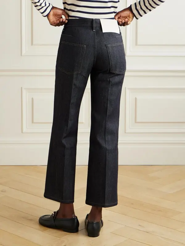 JIL SANDER Cropped High-rise Flared Jeans