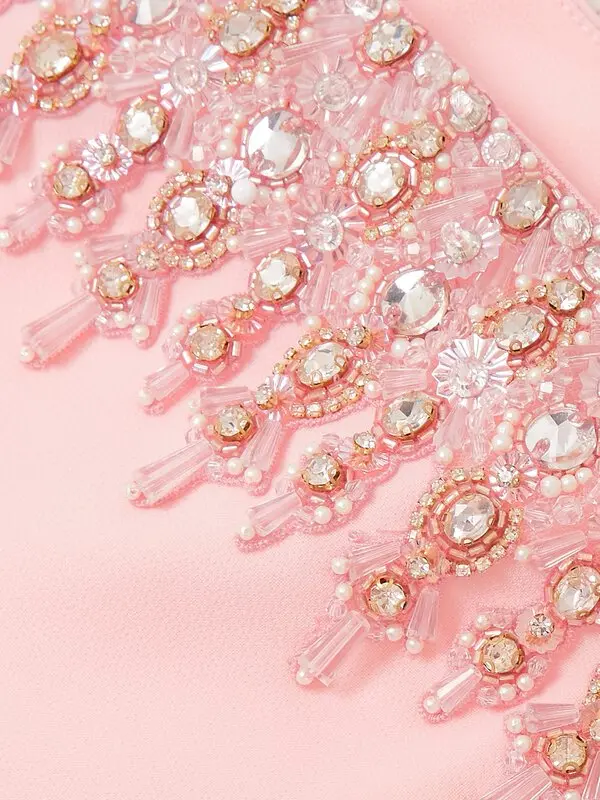 Jenny Packham Embellished Crepe Gown