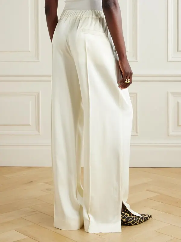 JIL SANDER Satin Wide-leg Pants - Neutrals