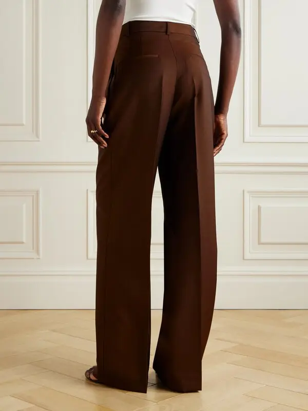 RÓHE Pleated Wool And Mohair-blend Pants