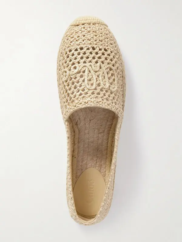 Chloé Isla Crocheted Espadrilles