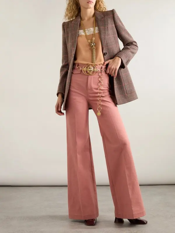 Chloé Checked Wool Blazer