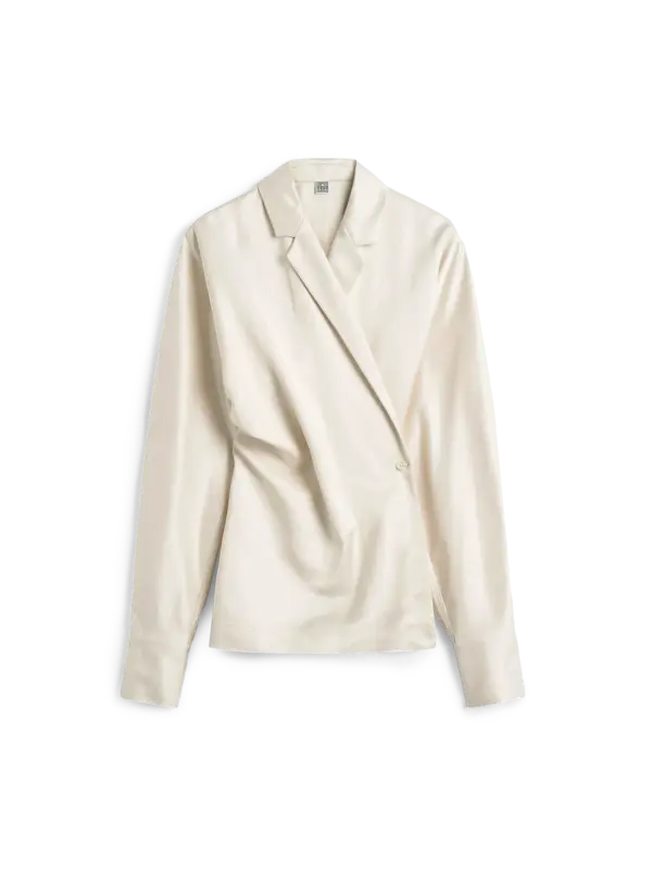 TOTEME Wrap Blouse - Ecru
