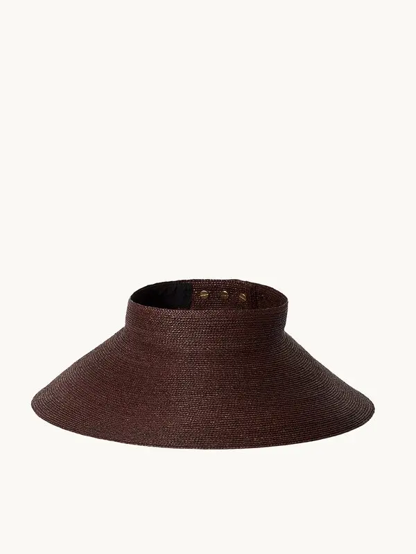 Janessa Leoné Birdie Wide Brim Visor - Chocolate