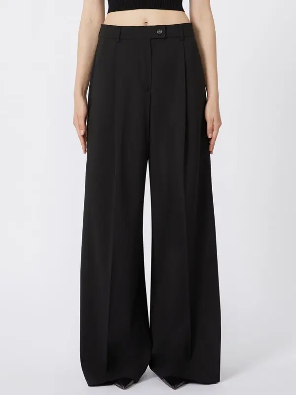 Max Mara Oversized Stretch Wool Trousers