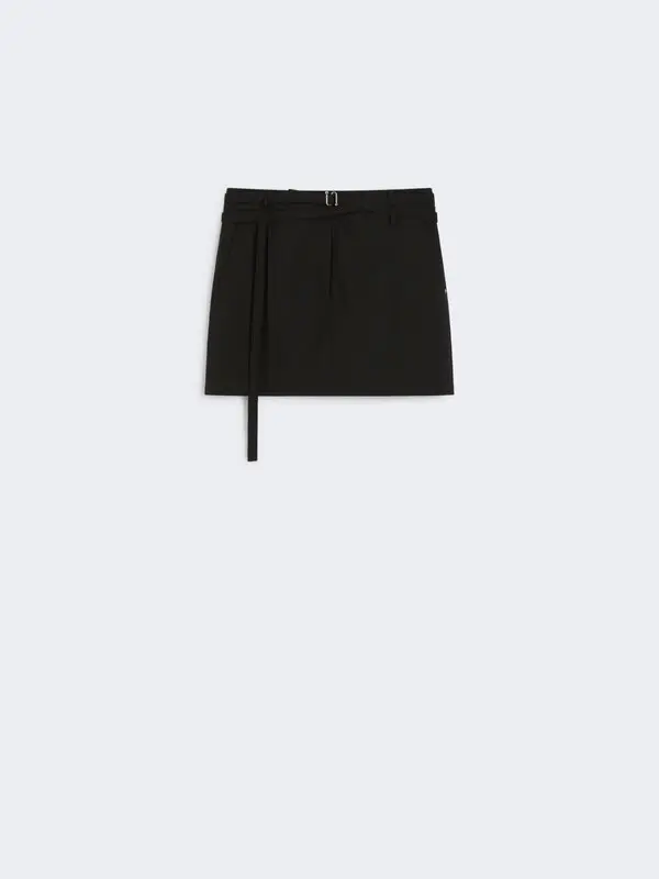 Max Mara Wool Mini Skirt With Belt