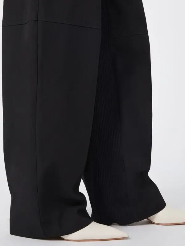 Max Mara Straight Trousers With Knit Detail