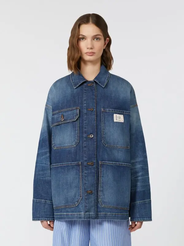 Max Mara Denim Workwear Jacket - Navy