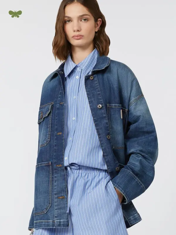 Max Mara Denim Workwear Jacket - Navy