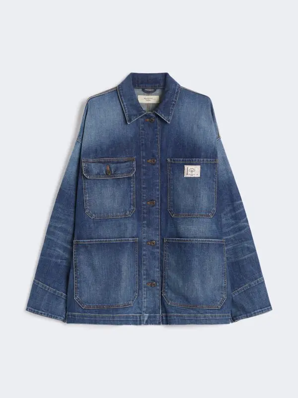 Max Mara Denim Workwear Jacket - Navy