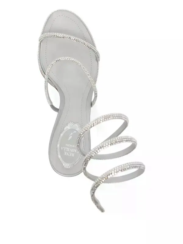 Rene Caovilla 100mm Cleo Sandals - Silver