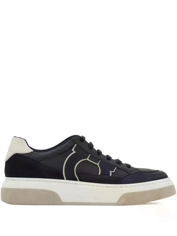 FERRAGAMO Gancini Suede Detail Sneakers