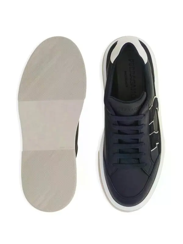 FERRAGAMO Gancini Suede Detail Sneakers