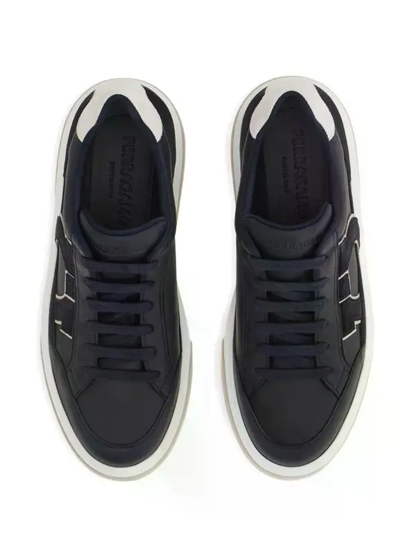 FERRAGAMO Gancini Suede Detail Sneakers