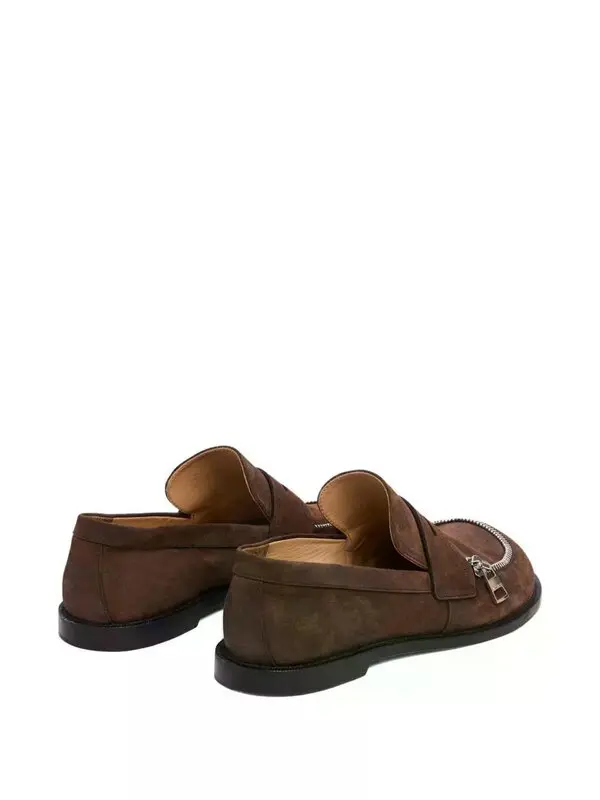 JW Anderson Suede Biker Loafers - Brown
