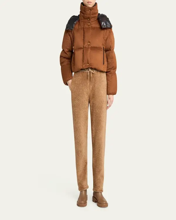 Moncler Paterne Convertible Short Down Jacket With Detachable Hood