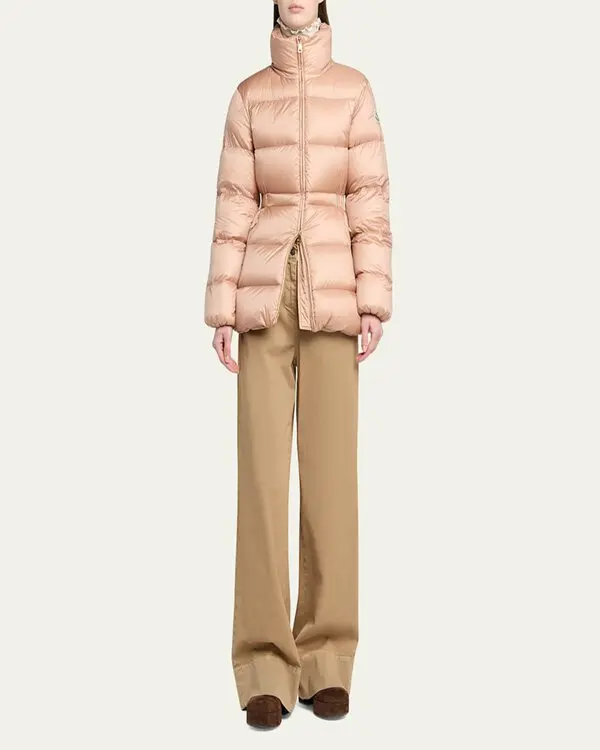 Moncler Brossette Down Puffer Jacket - Pink