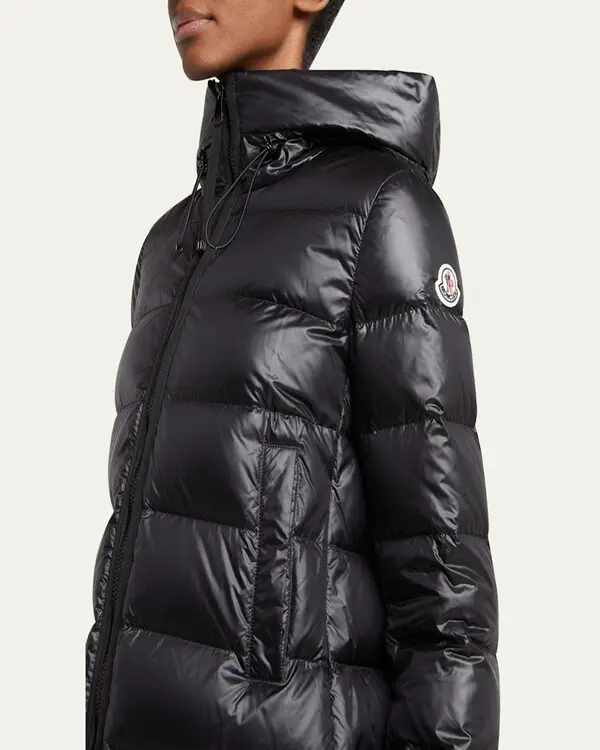 Moncler Suyenne Hooded Long Down Parka - Black