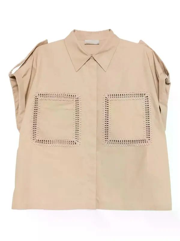Elie Saab Trim-embellished Poplin Shirt