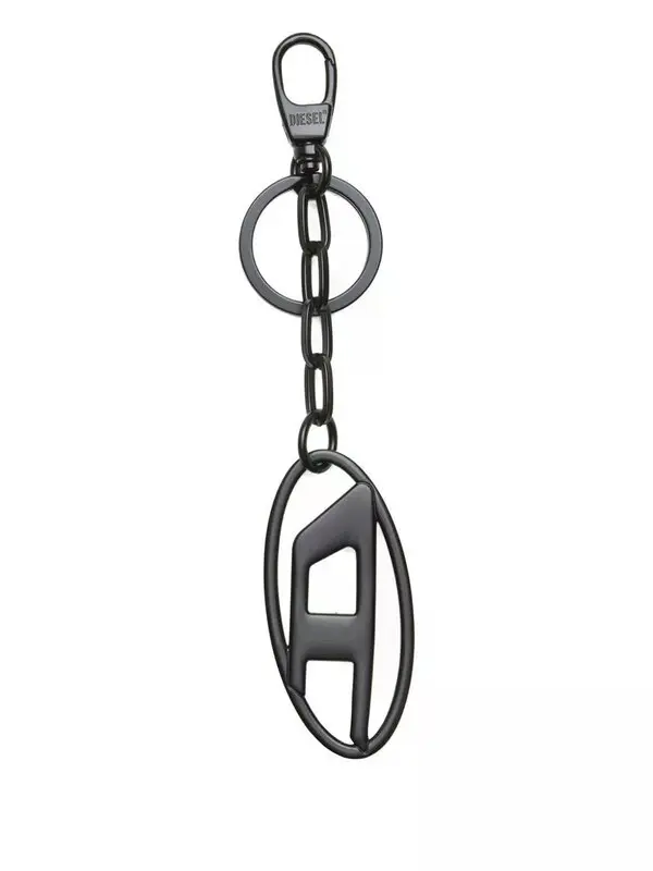 Diesel Keychain With Crystal Embellishment - Black