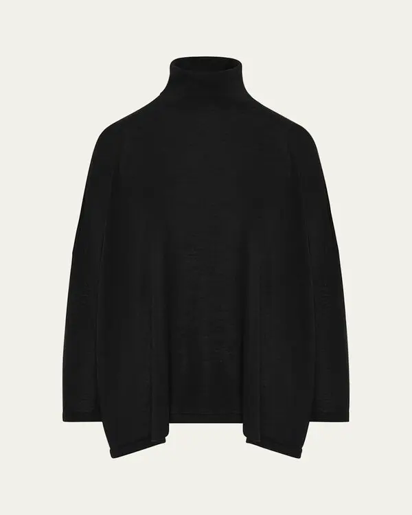 Eskandar Wide Scrunch Neck Top