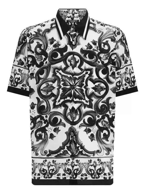 Dolce & Gabbana Graphic-print Silk Shirt