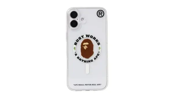 A BATHING APE Busy Works Iphone 16 Plus Case - Clear