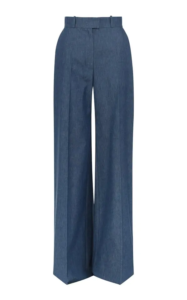 Martin Grant Wide Leg Cotton Pants - Blue