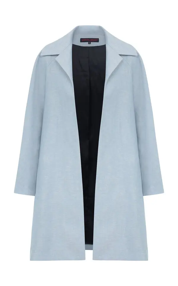 Martin Grant A-line Coat - Light Blue