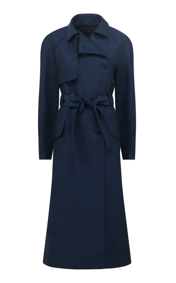Martin Grant Double-breasted Wool Trench Coat
