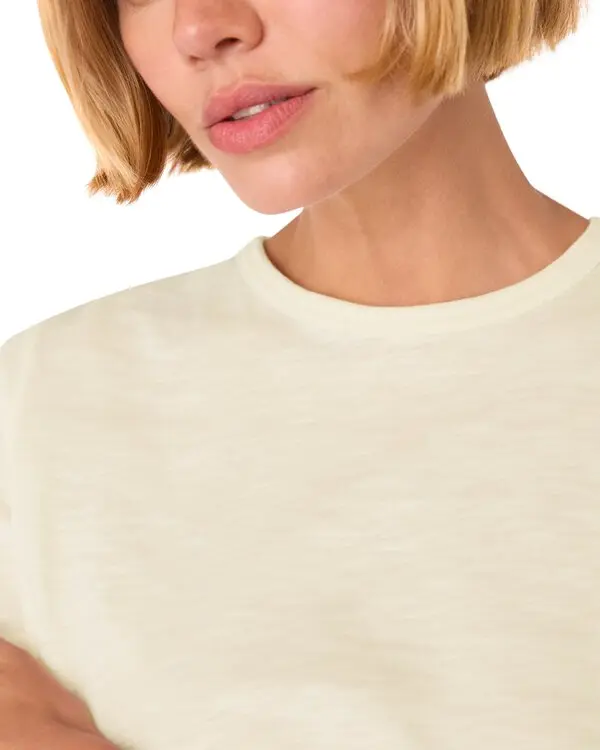 Whistles Posie Double Trim Tee - Cream