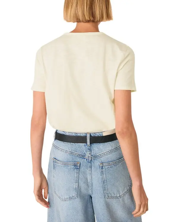 Whistles Posie Double Trim Tee - Cream