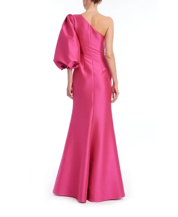 open lace back dress Kleo One Shoulder Maxi Dress - Pink Floral main image 0
