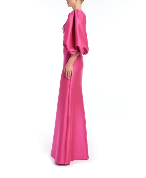 open lace back dress Red One-Shoulder Evening Gown | Asymmetrical Formal Maxi Dress in Sculpting  Crepe for Weddings & Galas main image 0