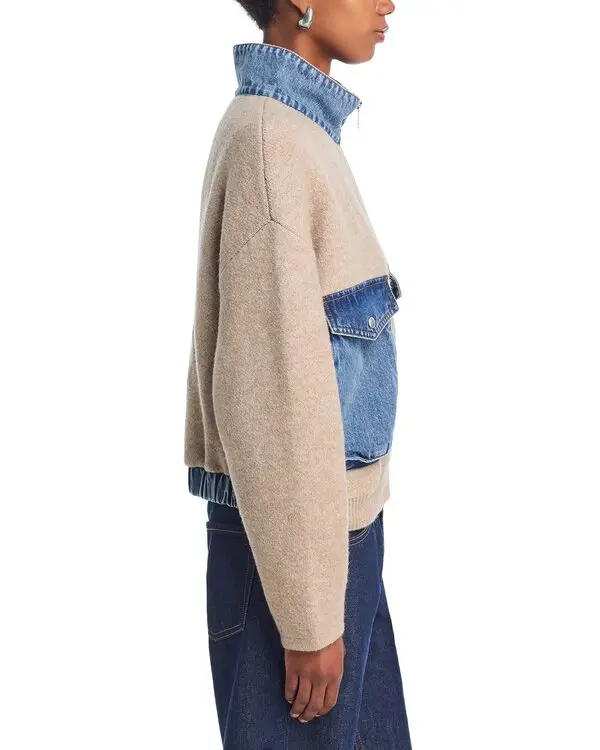 Blanknyc Sweater Bomber Jacket