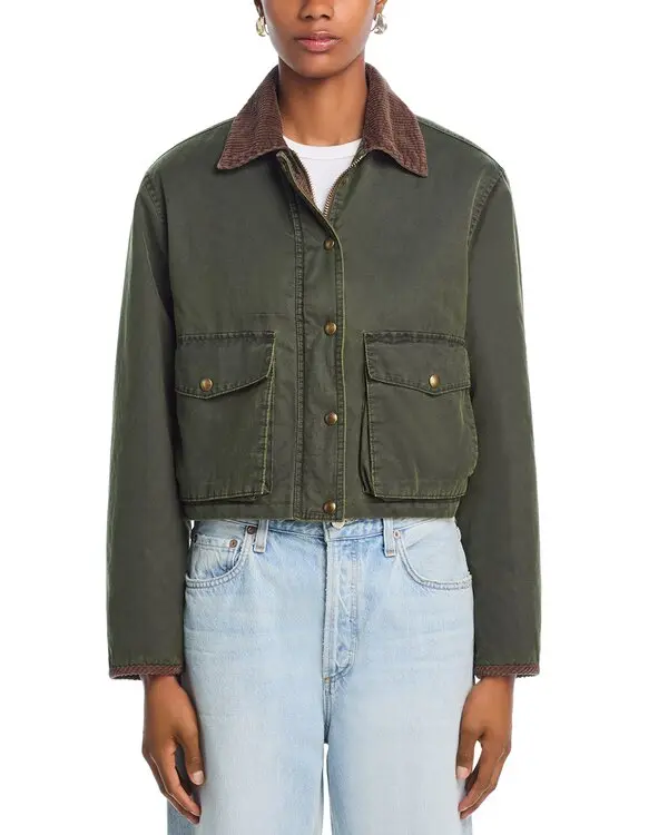 Blanknyc Waxed Cropped Jacket
