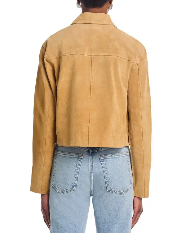Blanknyc Real Suede Cropped Blazer - Cinnamon Crunch