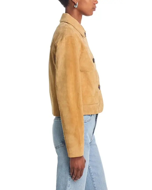 Blanknyc Real Suede Cropped Blazer - Cinnamon Crunch