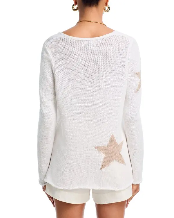 Aqua Stars V Neck Sweater