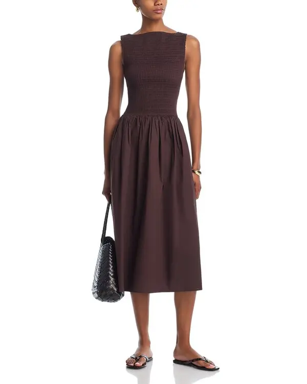 WAYF May Smocked Midi Dress