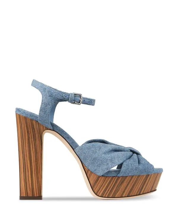 JIMMY CHOO Heloise 120 Sandals - Blue Haze