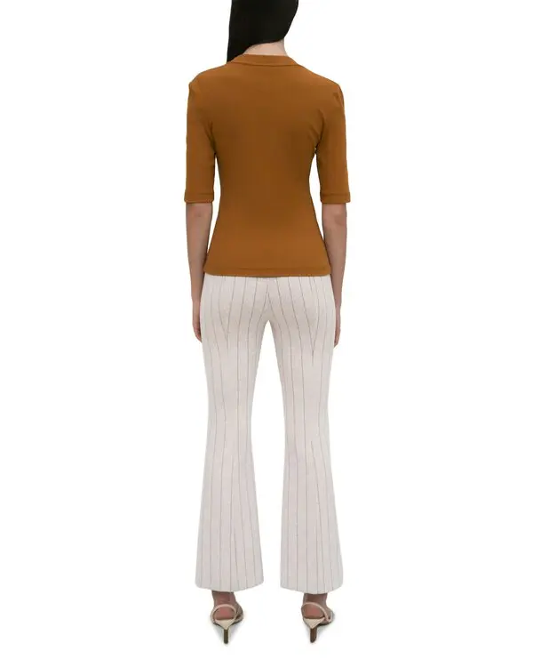 Rosetta Getty Cropped Flare Pull On Pants